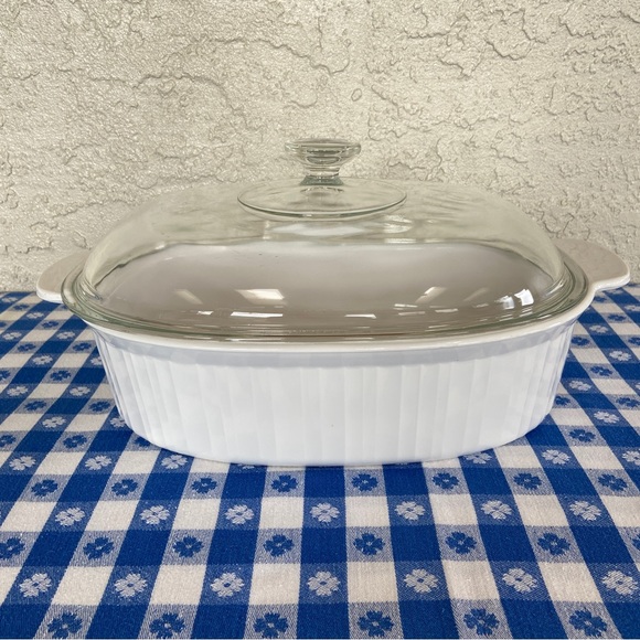 Corningware | Kitchen | Vintage Corning Ware French White Ribbed 4 L ...